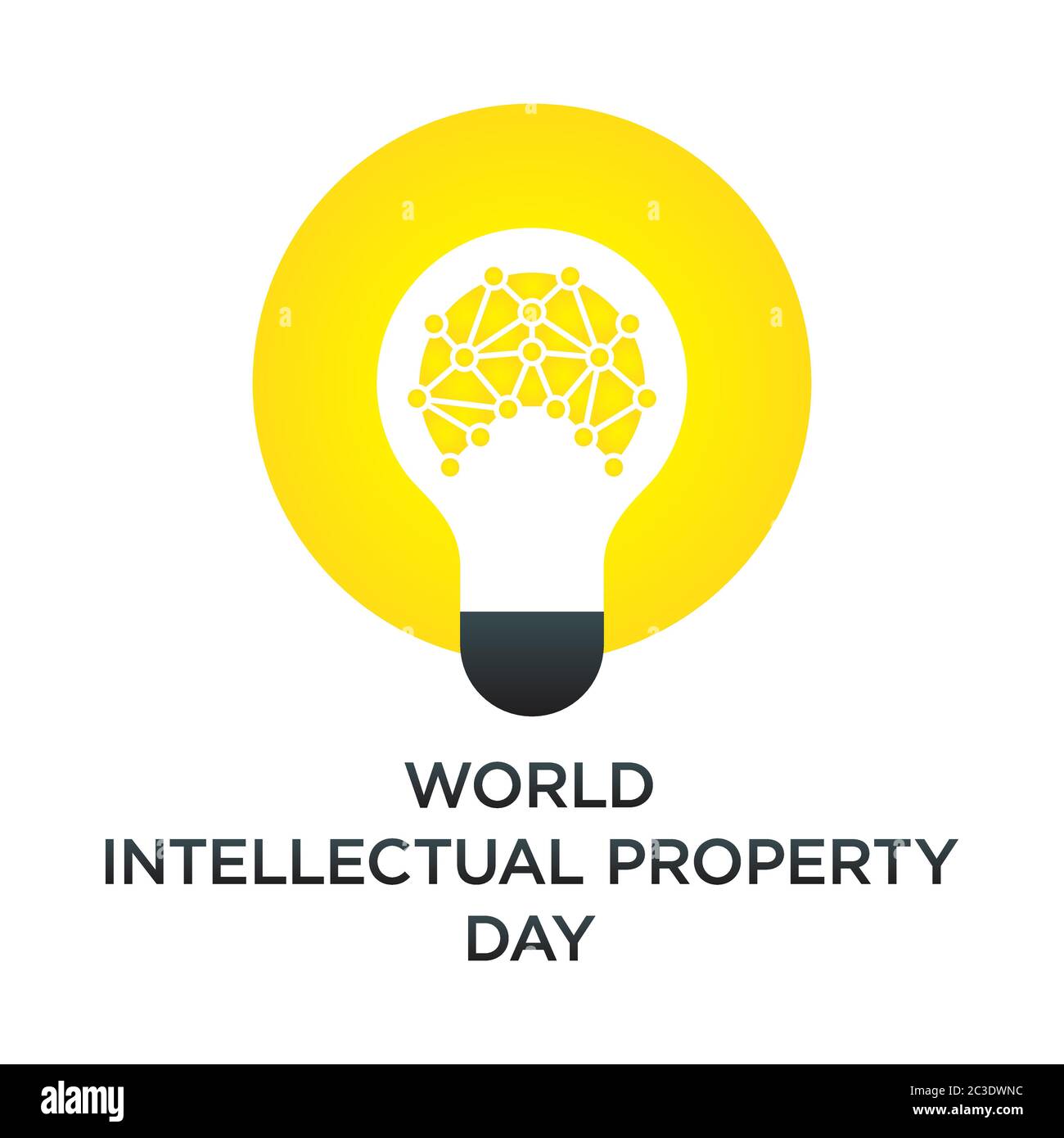 World Intellectual Property Day. lightbulb. brain. design vector Stock ...