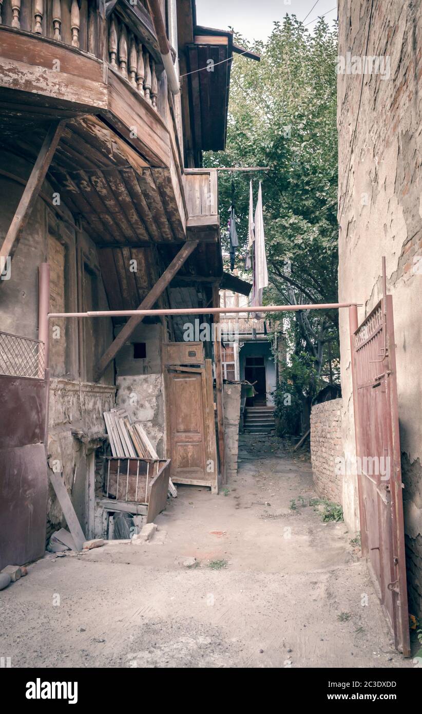 old slum house in Georgia Stock Photo - Alamy