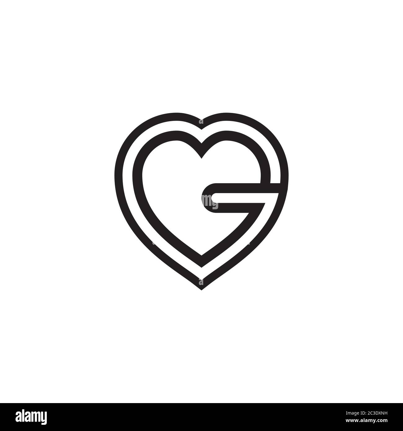 G heart vector Stock Vector Images - Alamy