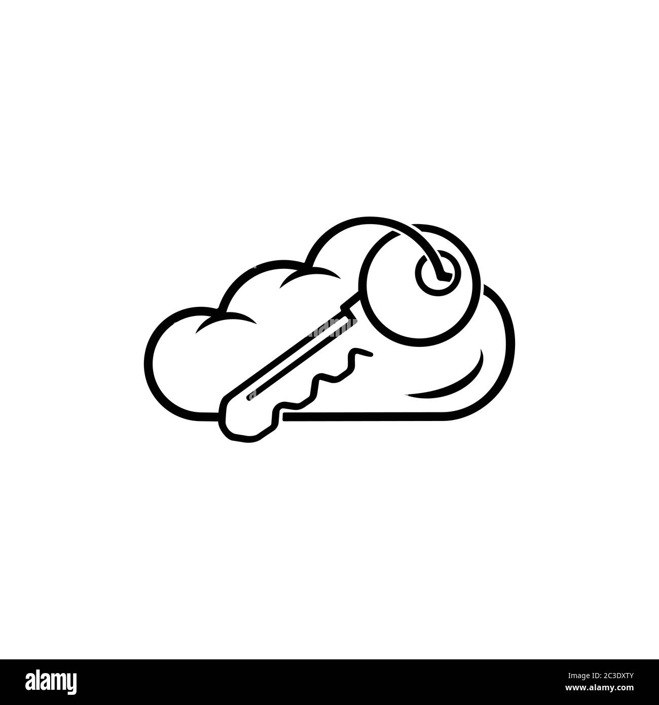 Cloud key icon. Vector and illustration Stock Vector Image & Art - Alamy