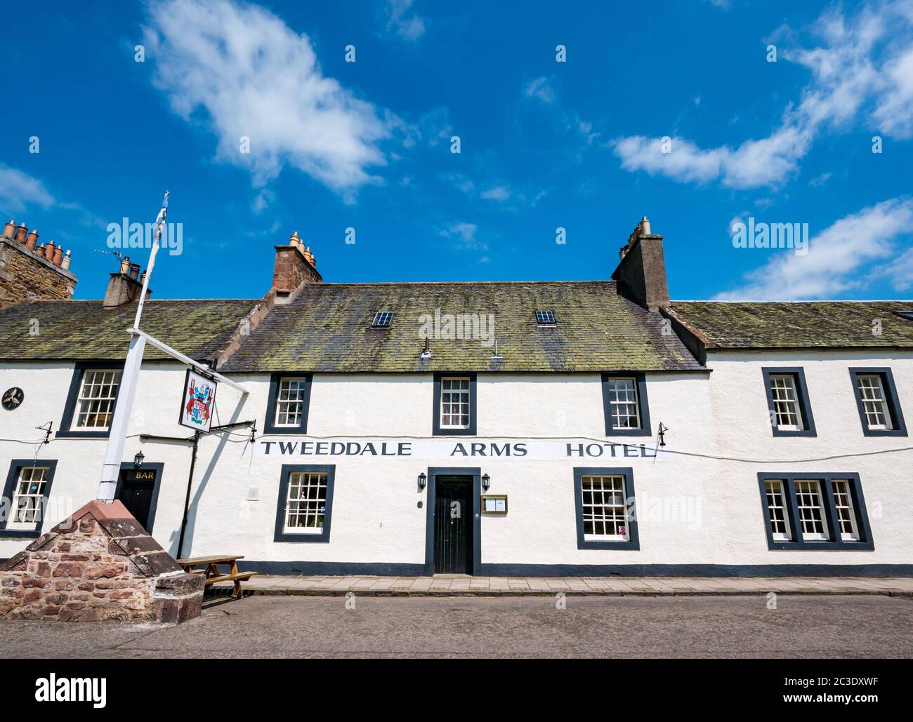 Tweeddale Arms Hotel cloased during the Covid-19 pandemic, Gifford ...
