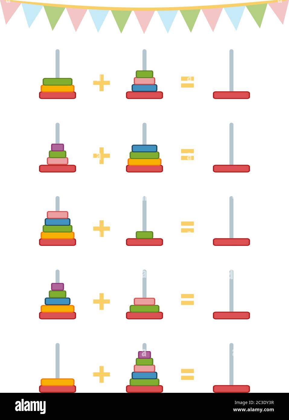 Counting Game for Preschool Children. Educational a mathematical game ...