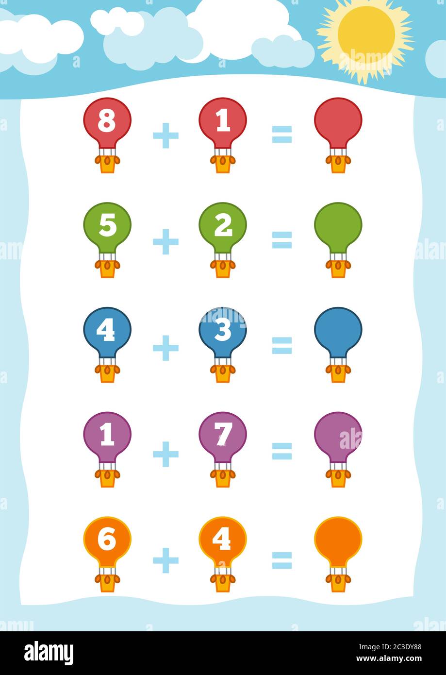 Counting Game for Preschool Children. Educational a mathematical game ...