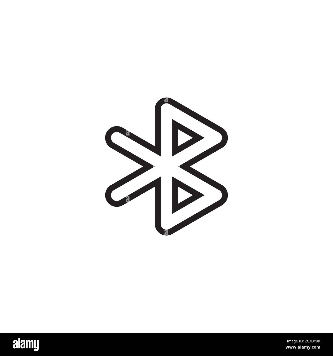 bluetooth line icon symbol vector isolated on white background Stock ...