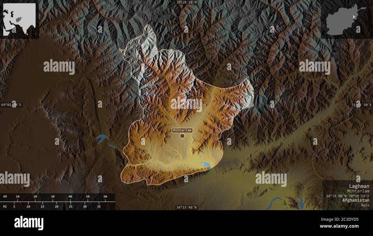Laghman outline map hi-res stock photography and images - Alamy