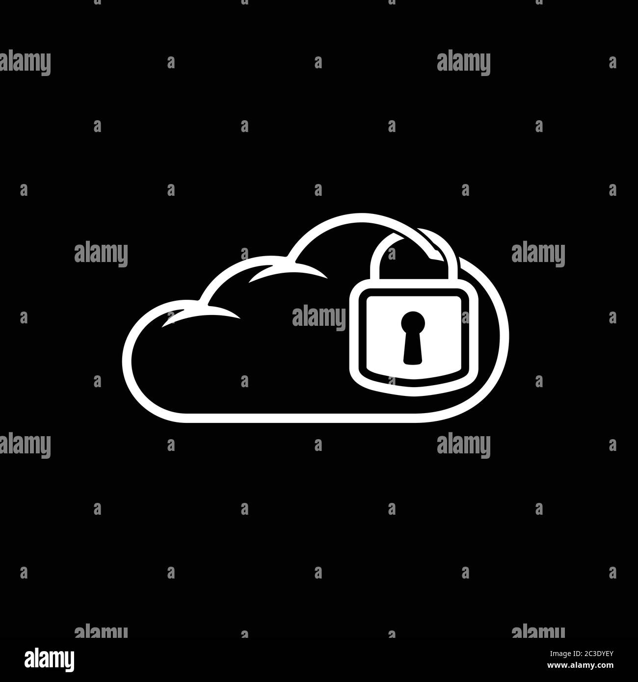 Cloud padlock icon. Vector and illustration Stock Vector Image & Art ...