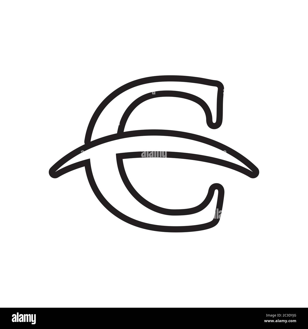 letter C icon symbol design vector isolated on white background Stock ...