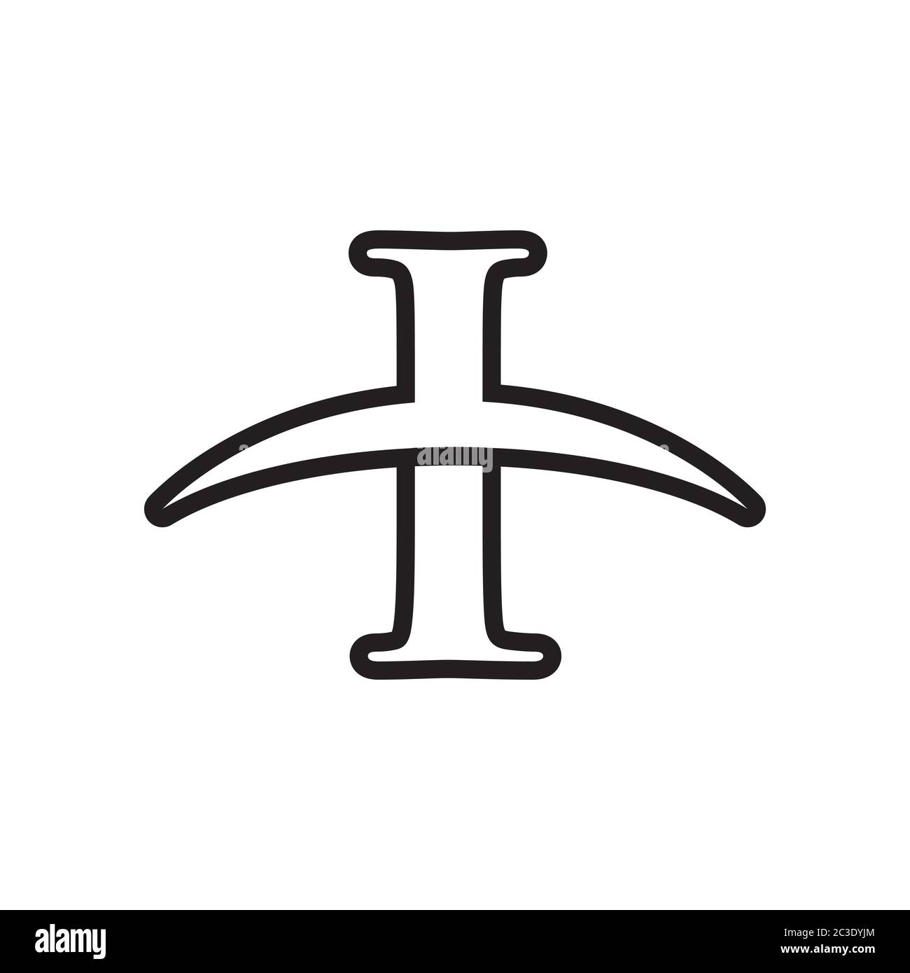 letter I icon symbol design vector isolated on white background Stock ...