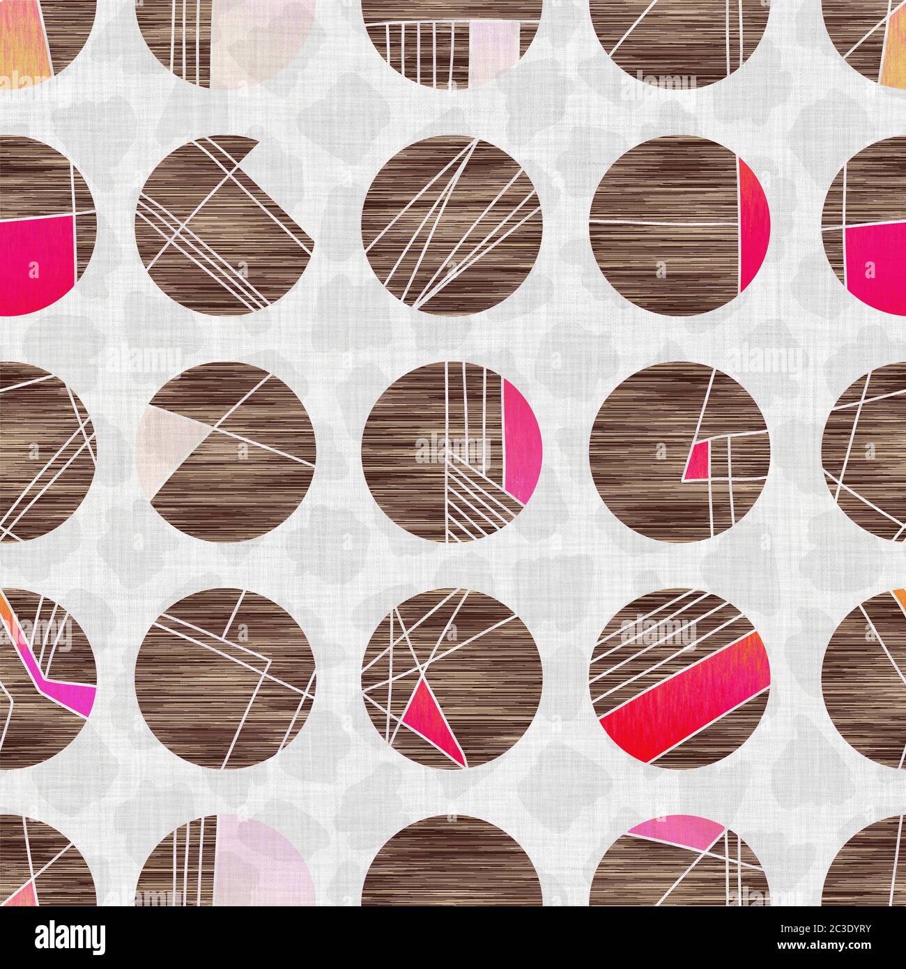 Seamless dotty circle watercolor woven texture. Hand drawn grunge ...