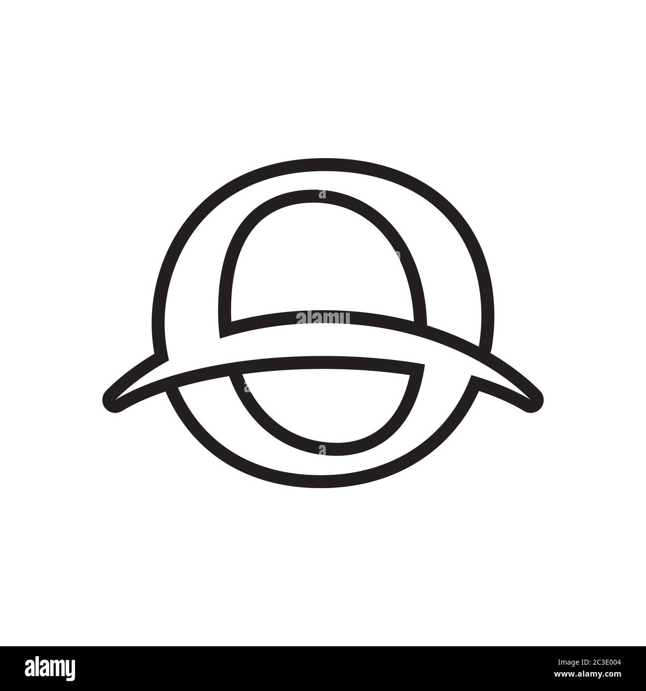 letter O icon symbol design vector isolated on white background Stock ...