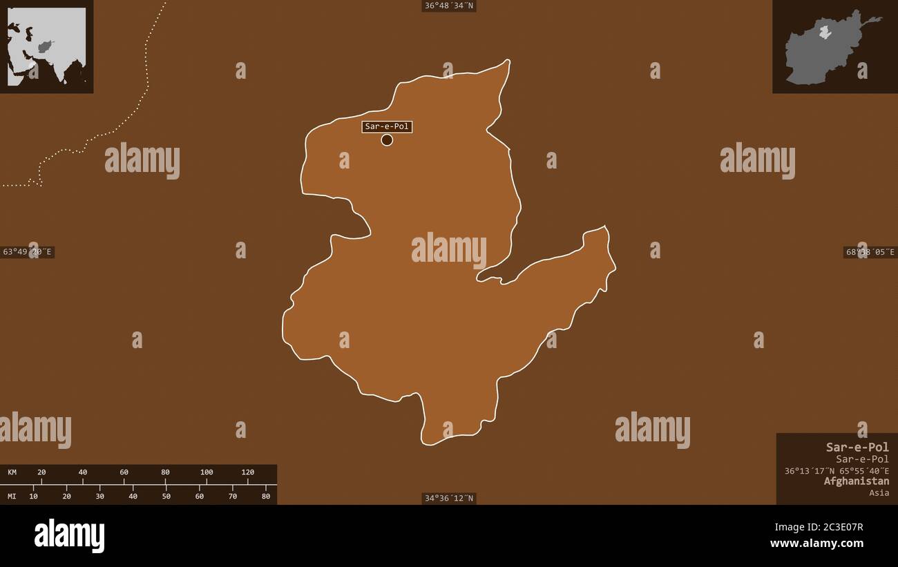 Sar-e-Pol, province of Afghanistan. Patterned solids with lakes and ...