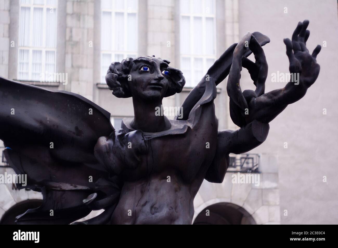 Icarus Falling Statue