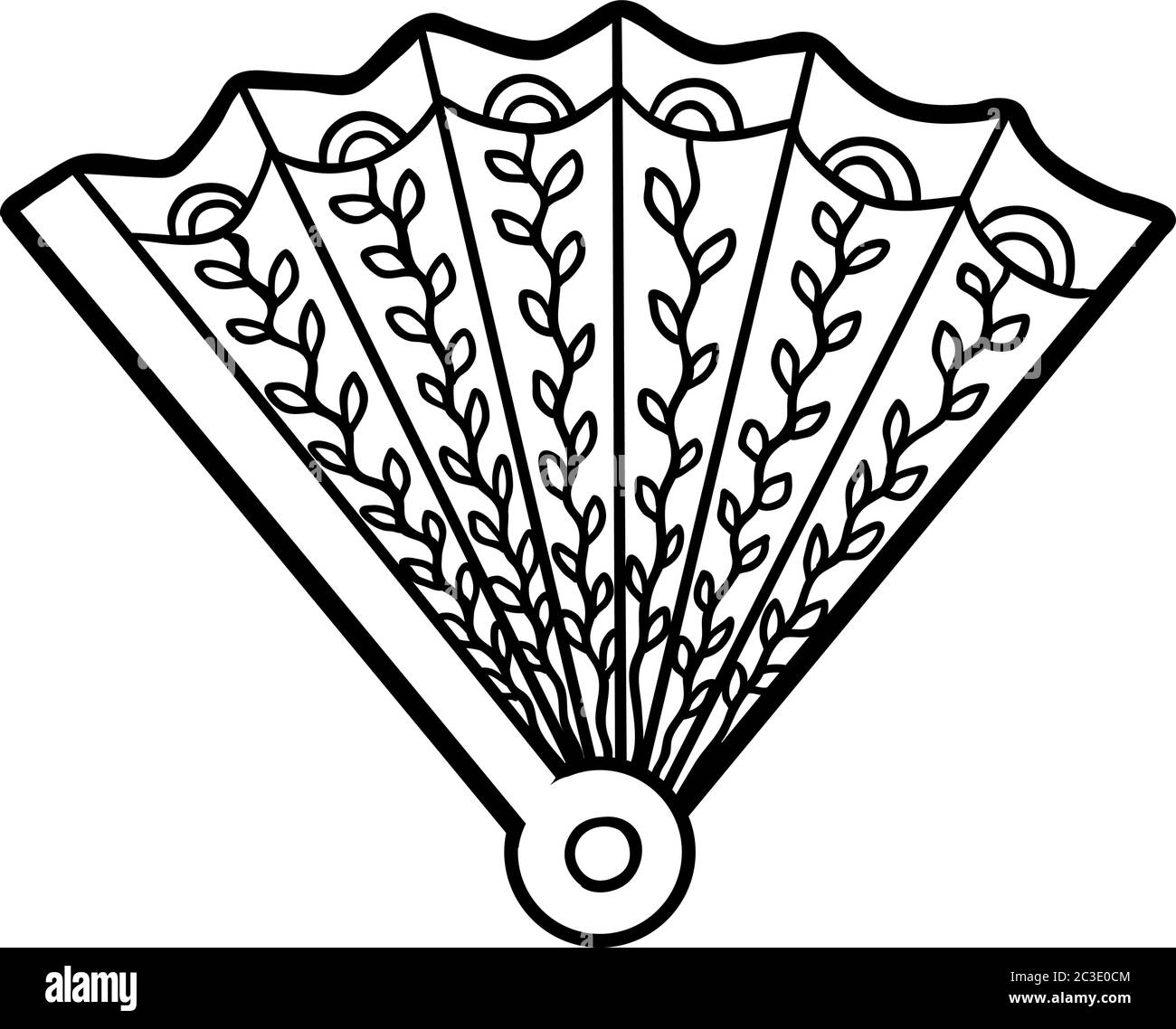 Fan pattern cartoon style Cut Out Stock Images & Pictures - Alamy