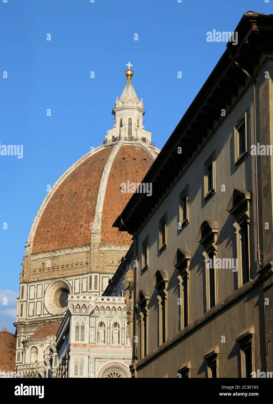 Glimpse of the great dome of the architect BRunelleschi of the ...