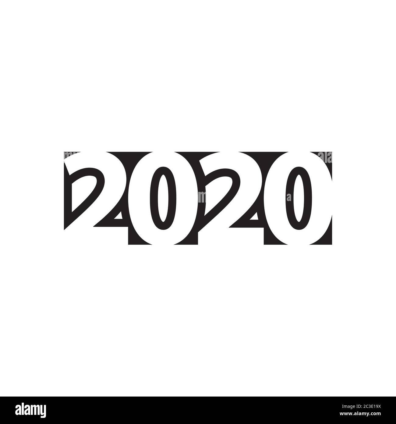2020 icon symbol design vector isolated on white background Stock ...