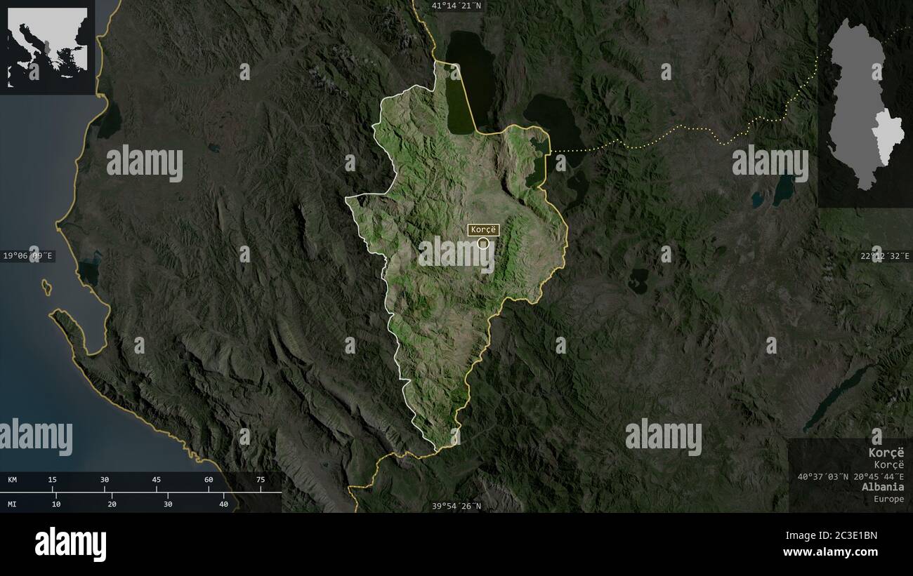 Korce outline map hi-res stock photography and images - Alamy
