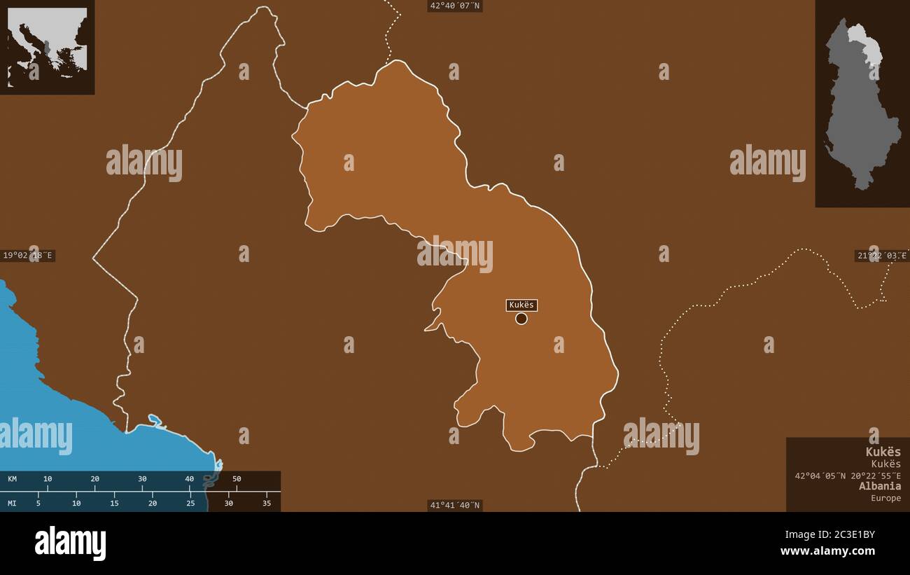 Kukes map hi-res stock photography and images - Alamy