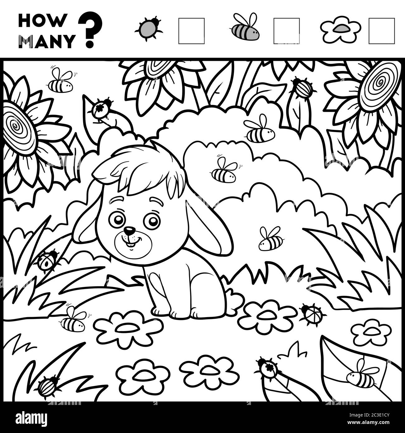 Counting Game for Preschool Children. Educational a mathematical game ...