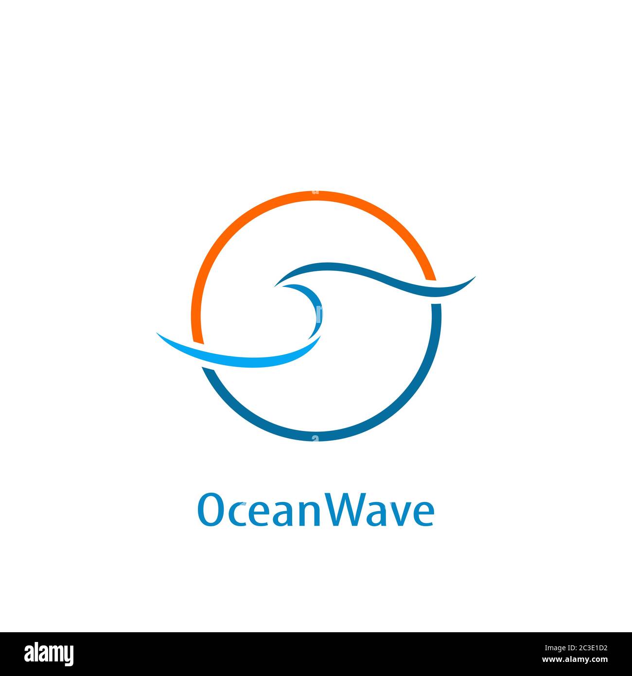 Ocean wave design concept, abstract business logo, isolated on white ...