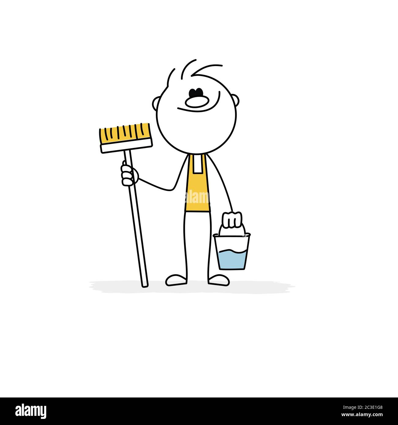 Cartoon vector doodle stickman man hi-res stock photography and images ...