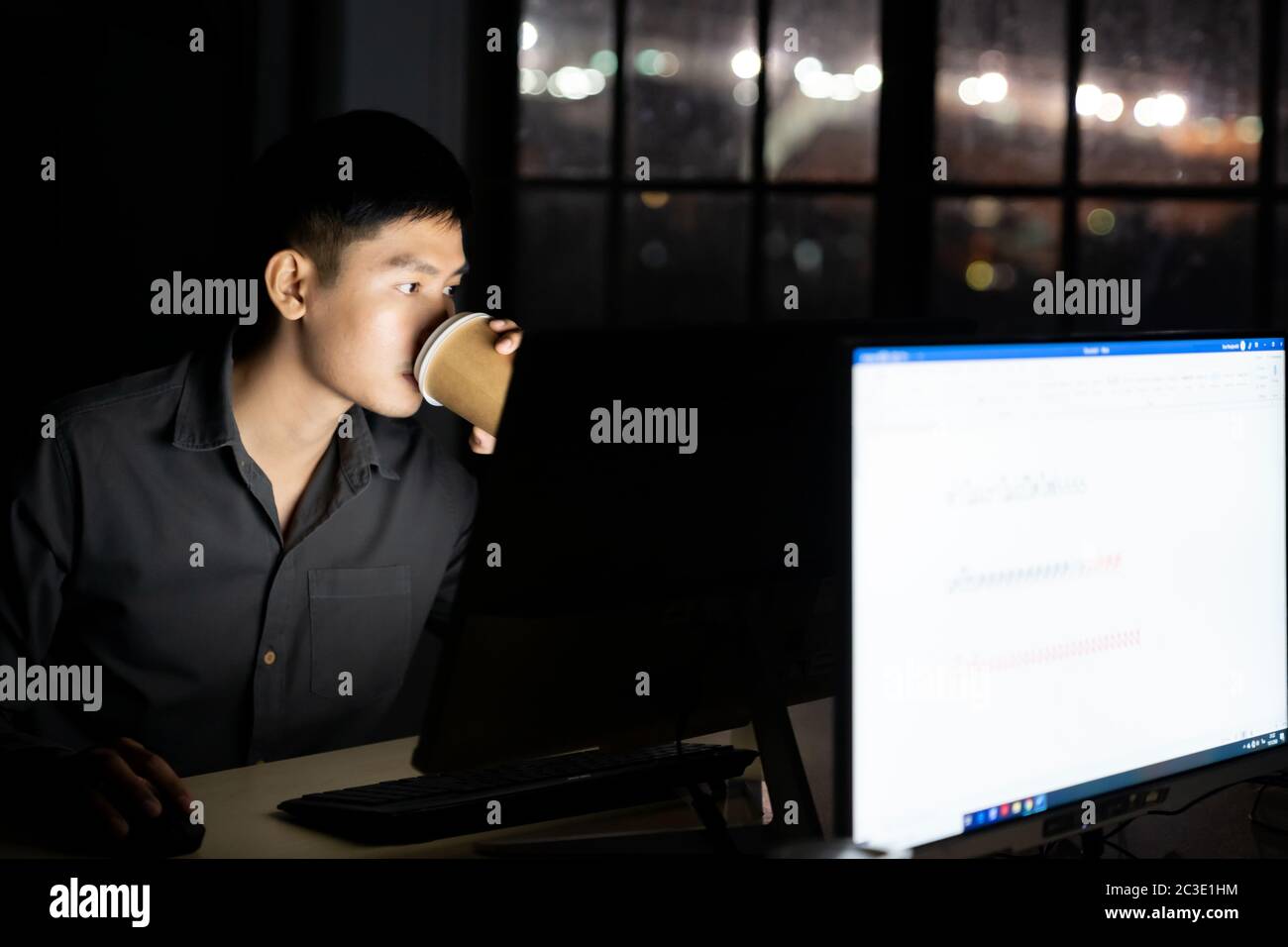 working Late at night Stock Photo - Alamy