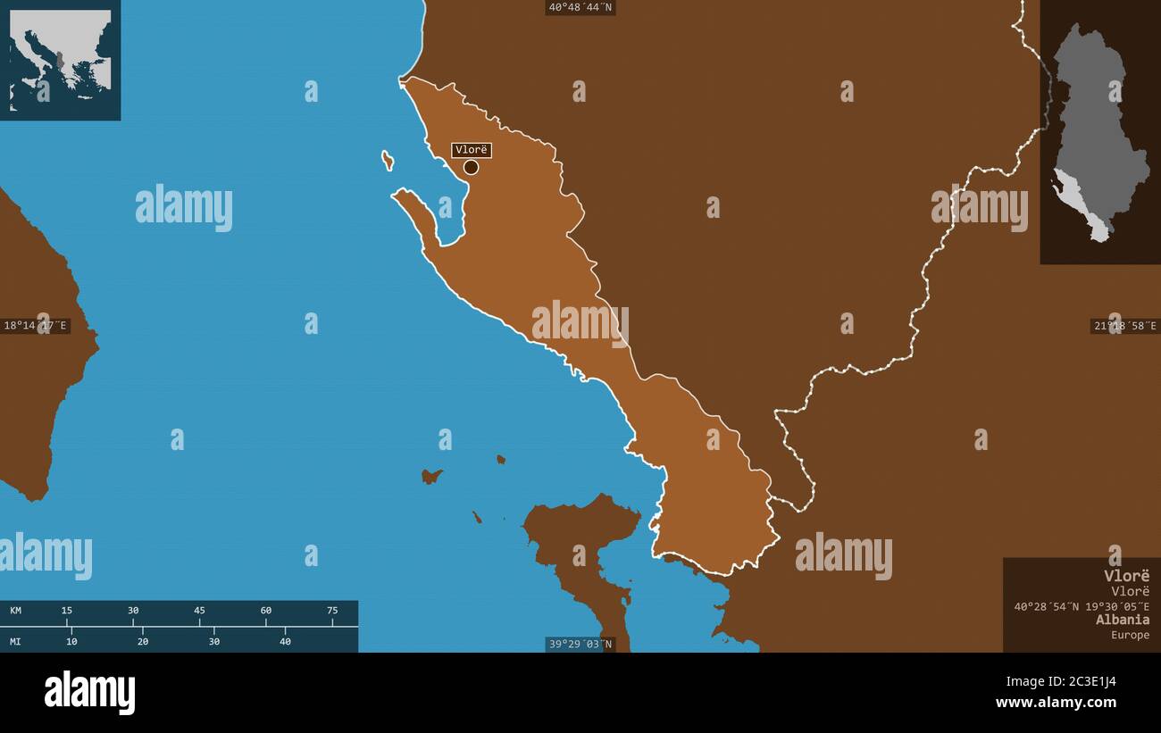 Map of vlore hi-res stock photography and images - Alamy