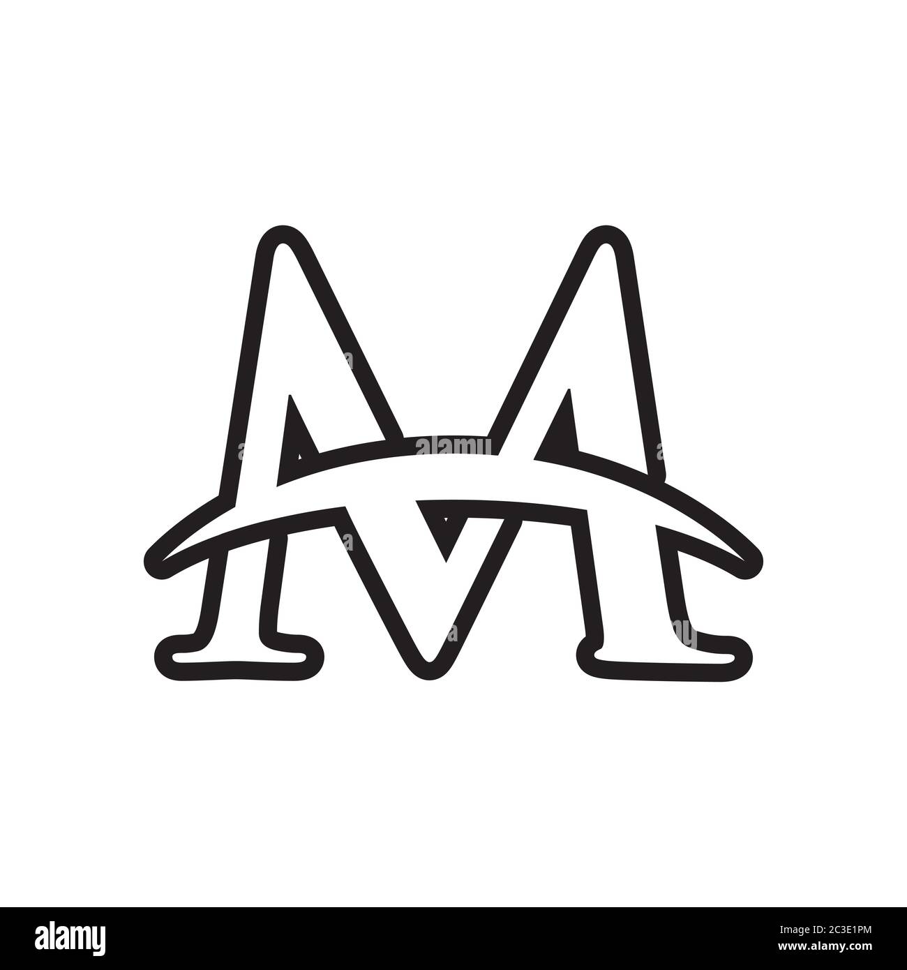 letter M icon symbol design vector isolated on white background Stock ...