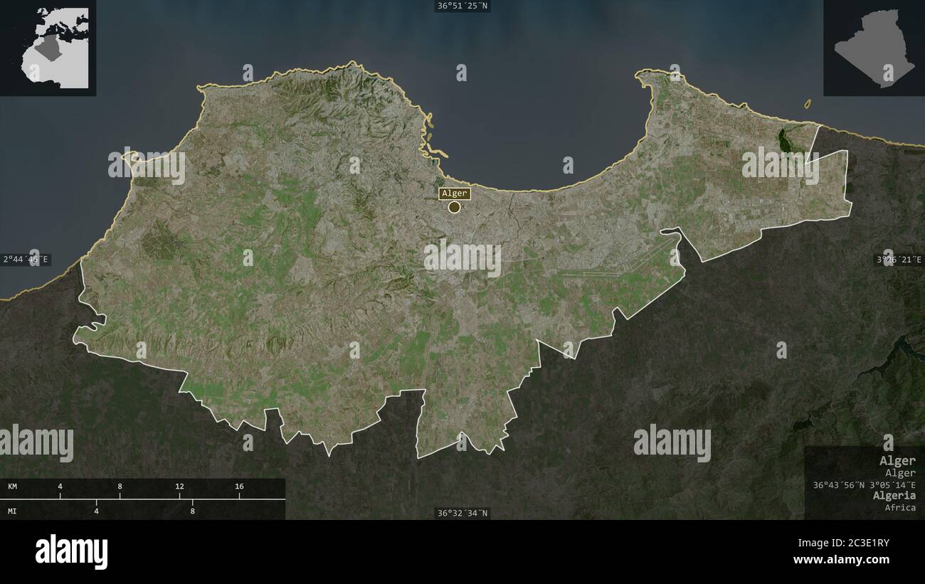 Alger administrative map hi-res stock photography and images - Alamy