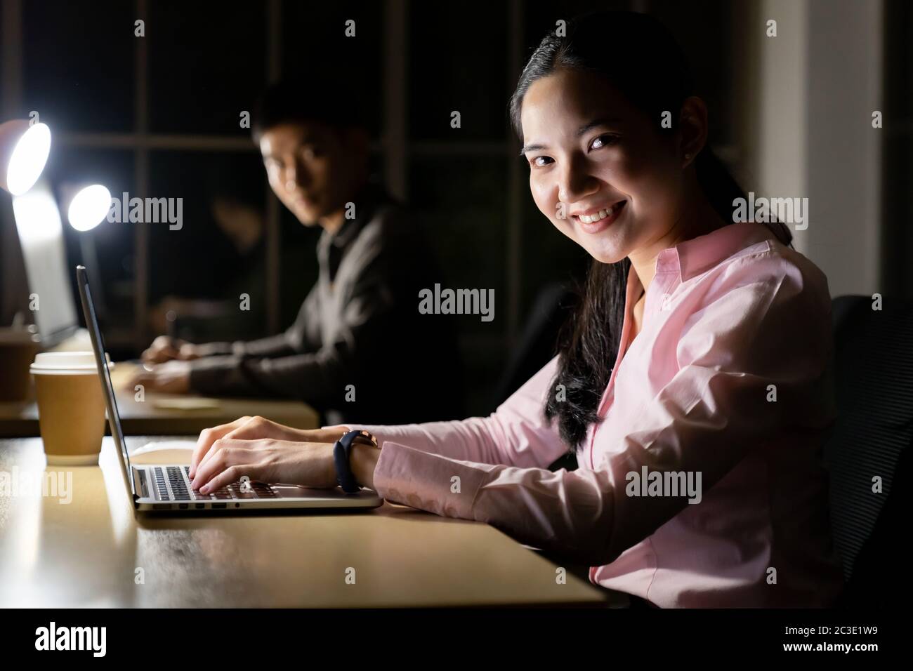 Working Late at night Stock Photo - Alamy