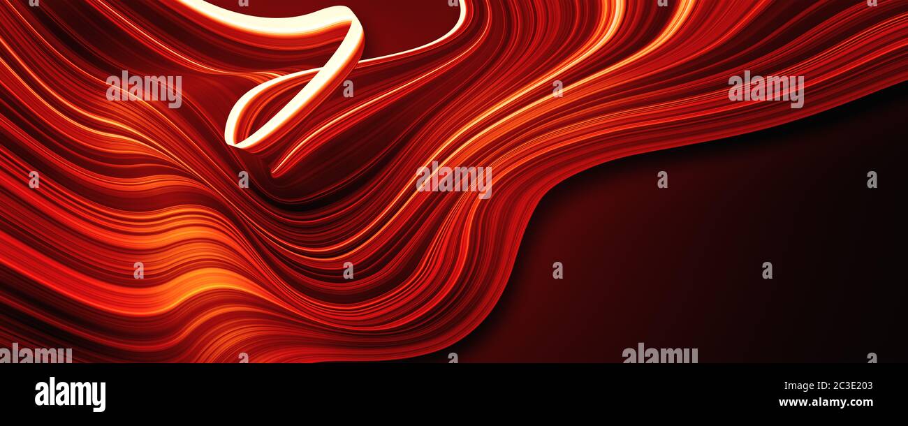 red wave lines background Stock Photo - Alamy