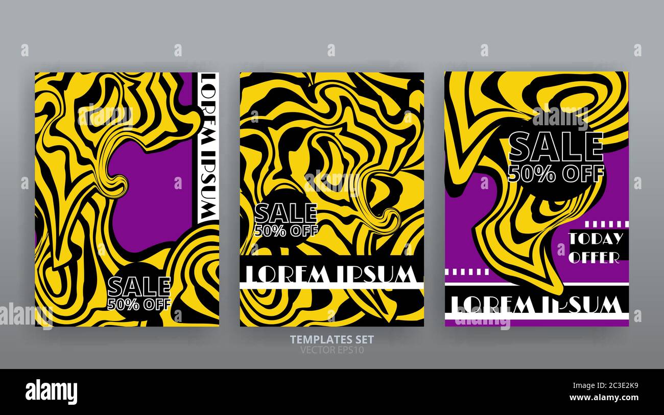 Abstract marable texture advertising placard design template. Trendy ...