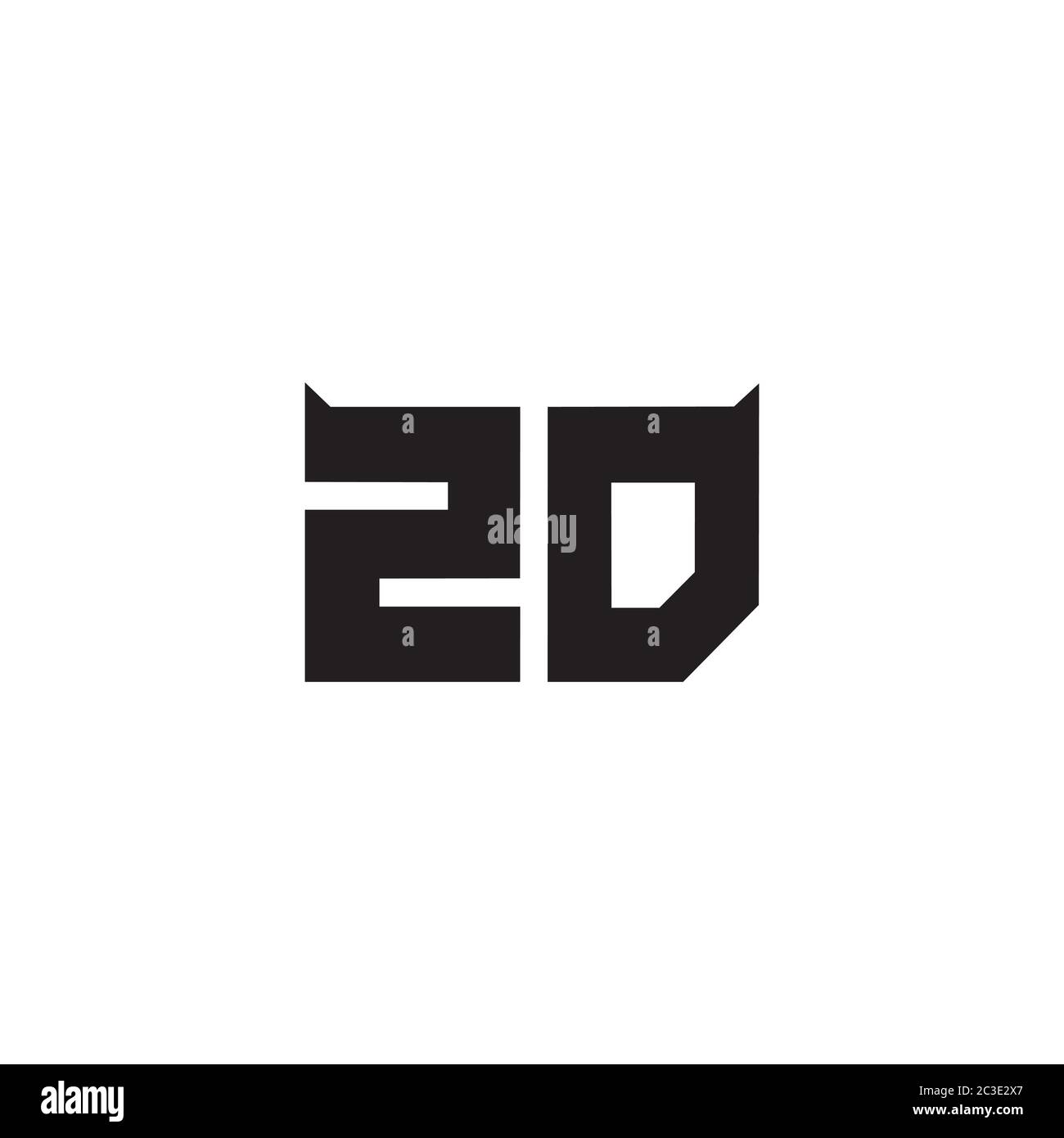 number 20 icon symbol vector isolated on white background Stock Vector ...