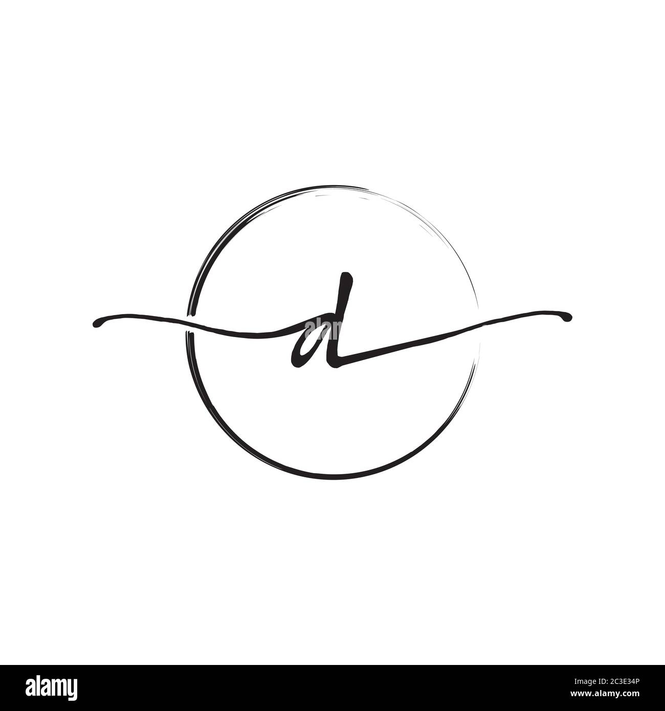 Cursive Letter D