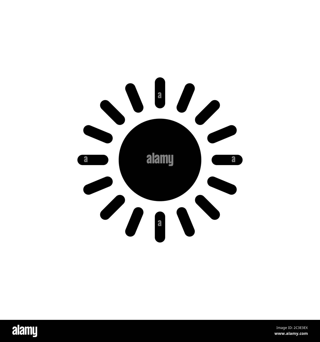 simple sun icon symbol vector isolated on white background Stock Vector ...