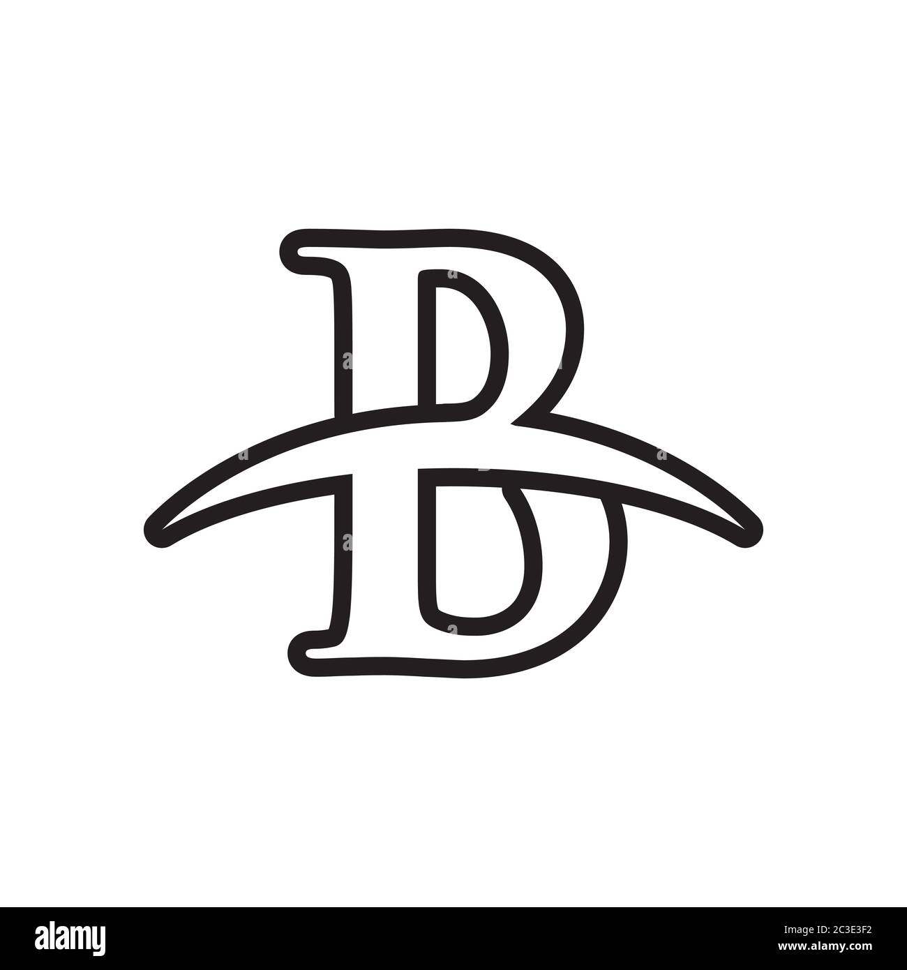 letter B icon symbol design vector isolated on white background Stock ...