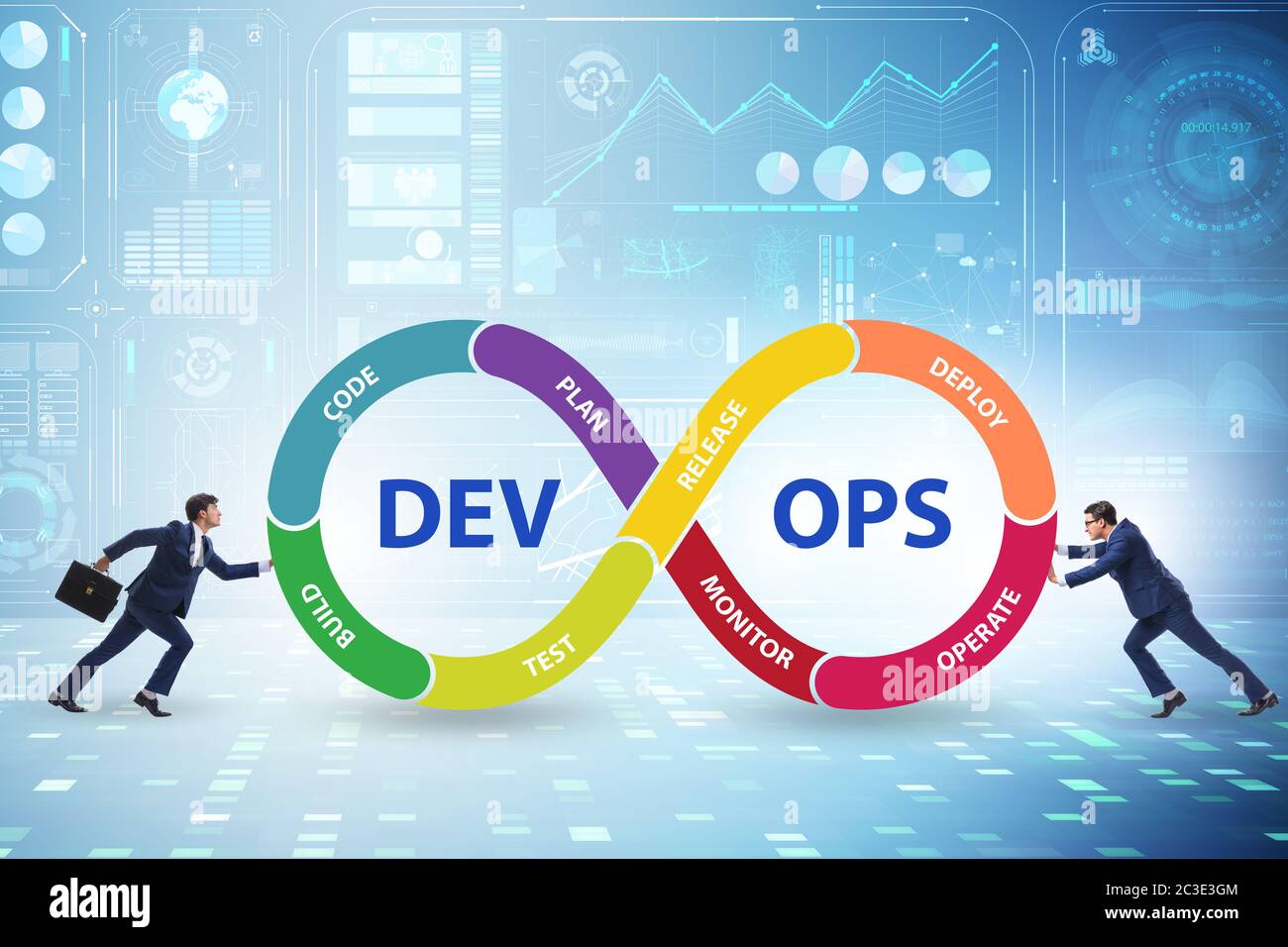 DevOps software development IT concept Stock Photo - Alamy