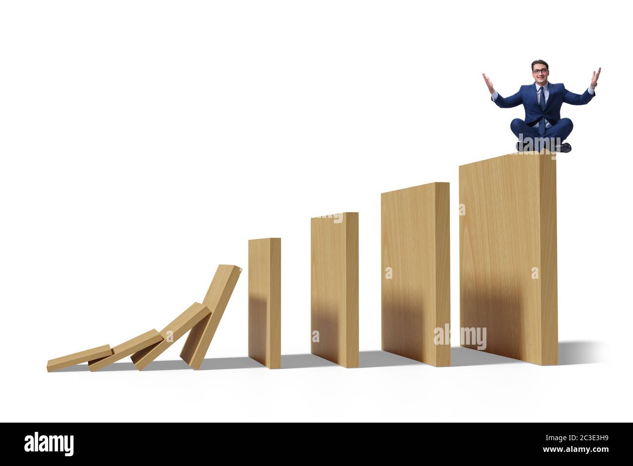Domino effect leadership crisis Cut Out Stock Images & Pictures - Alamy