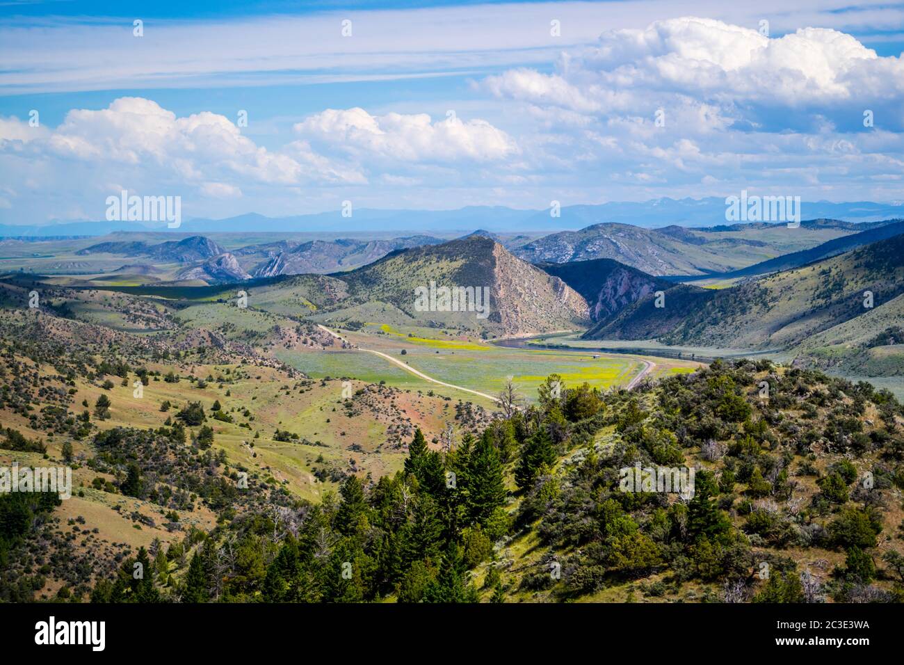 A beautiful overlooking view of nature in Lewis and Clark Caverns SP ...