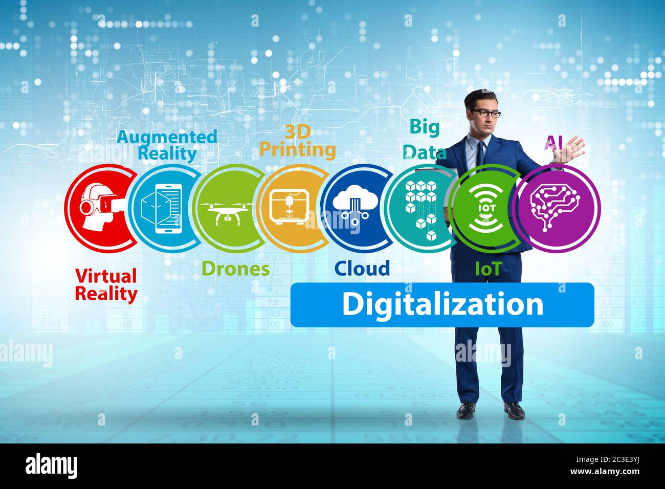 Digital transformation and digitalization technology concept Stock ...