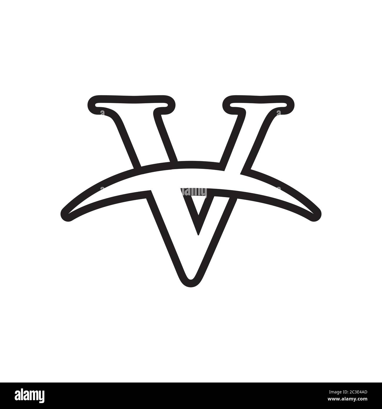 letter V icon symbol design vector isolated on white background Stock ...