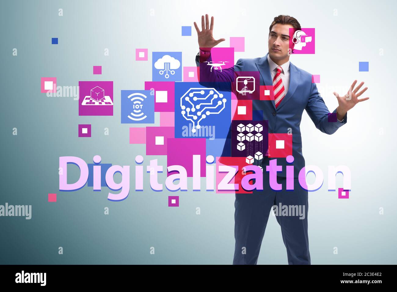 Digital transformation and digitalization technology concept Stock ...