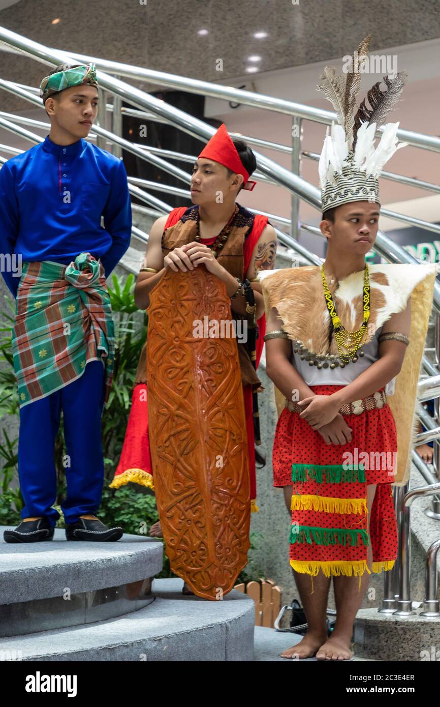 Bruneian ethnic people of different tribes at a presentation in Yayasan ...