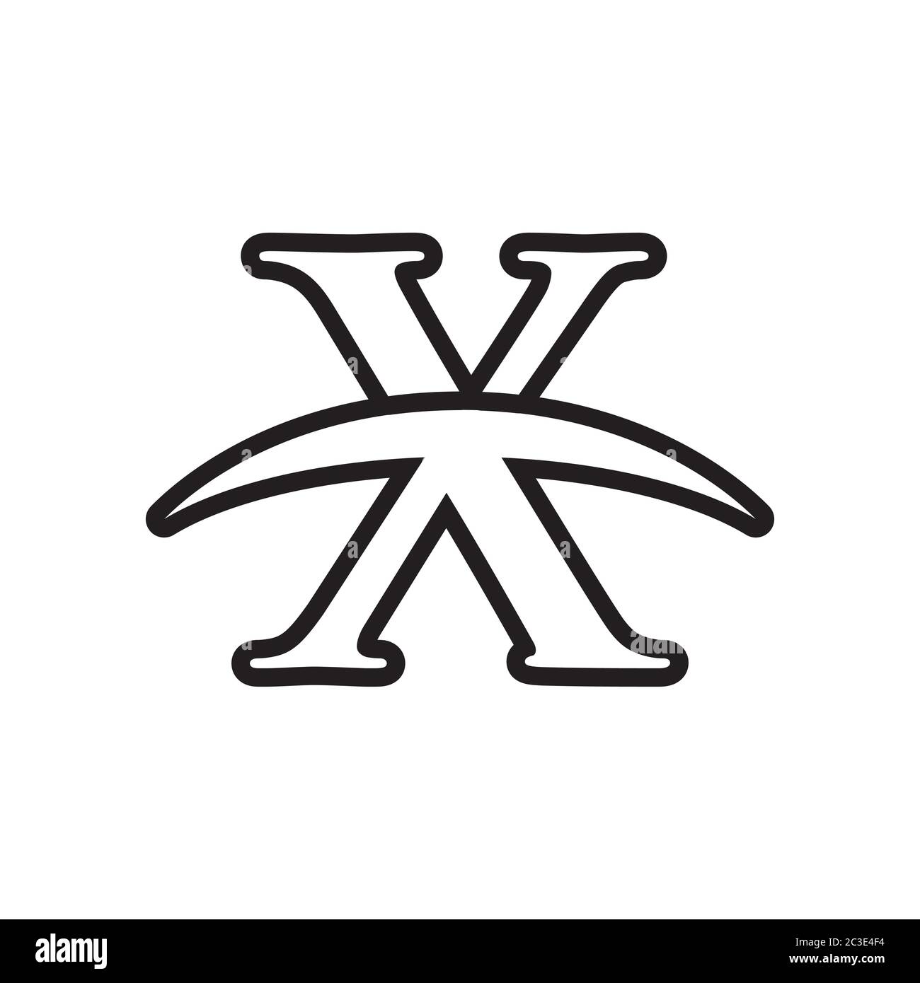 letter X icon symbol design vector isolated on white background Stock ...