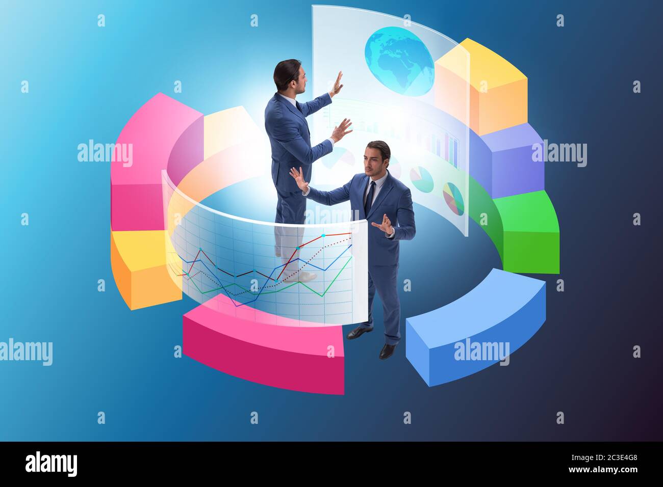 Trader working in technical visualization environment Stock Photo - Alamy