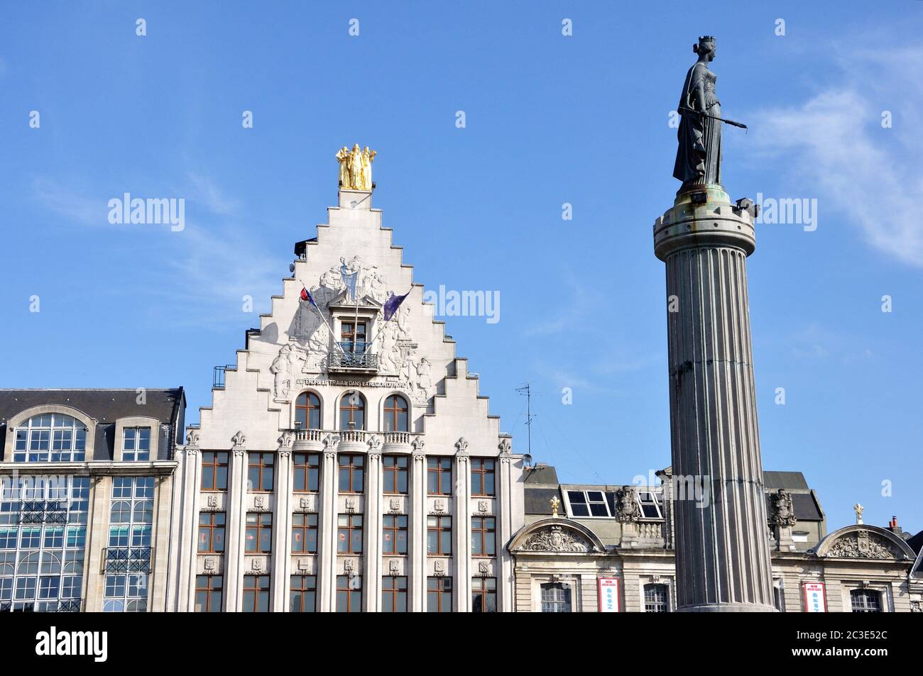 visit to the northern city of Lille, grand place Stock Photo - Alamy