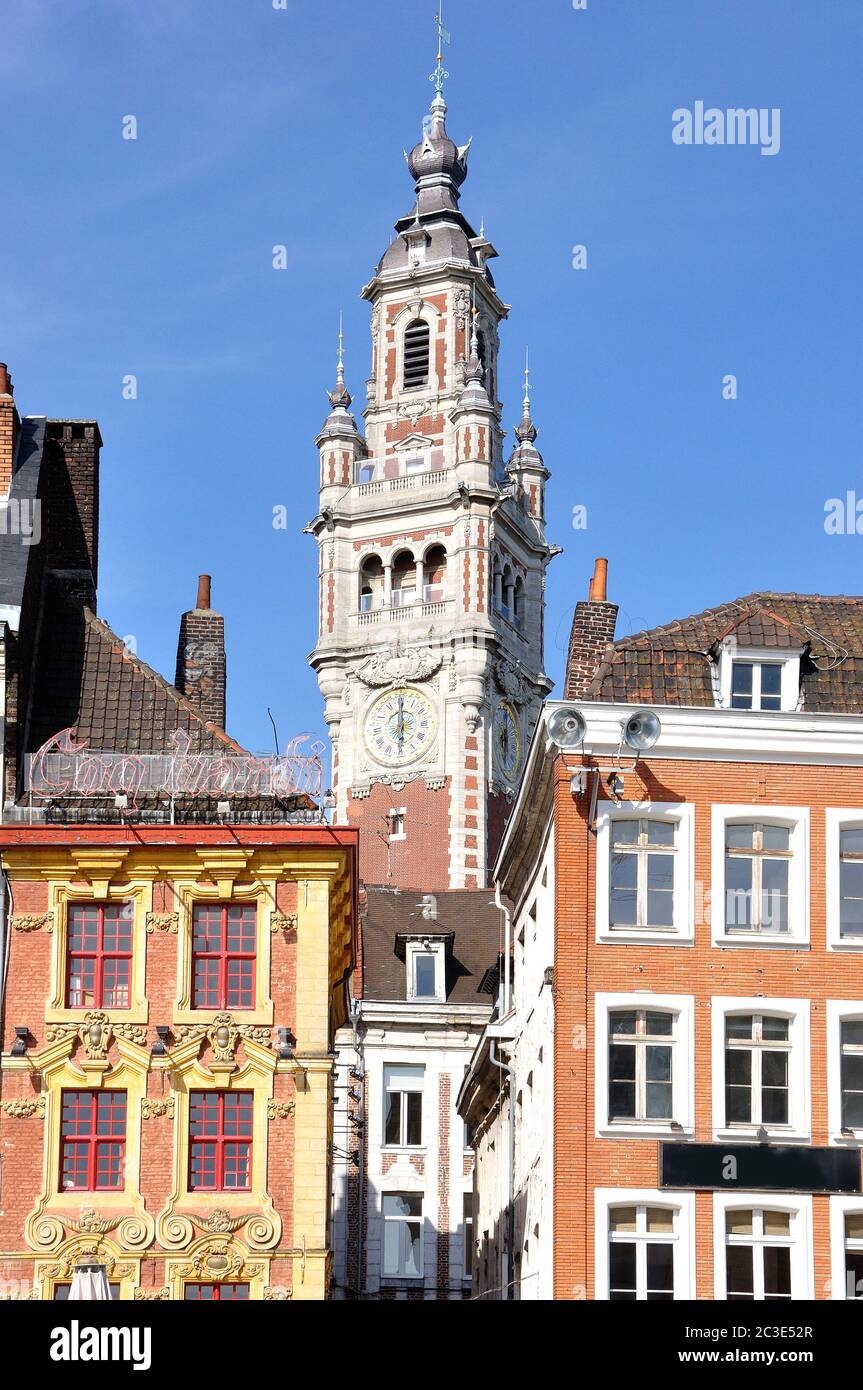 visit to the northern city of Lille, grand place Stock Photo - Alamy