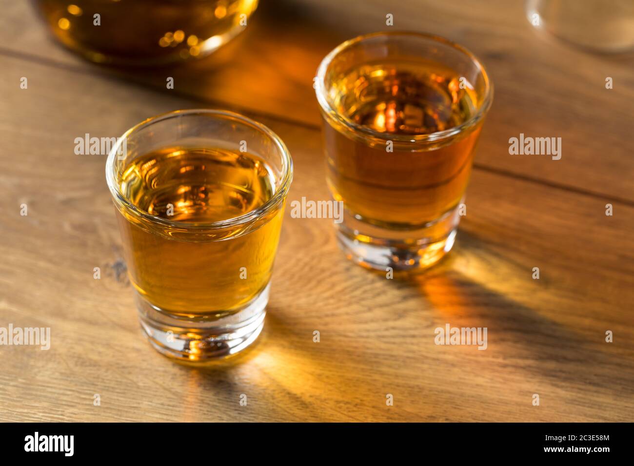 Boozy Alcoholic Rum Shots Ready to Drink Stock Photo - Alamy