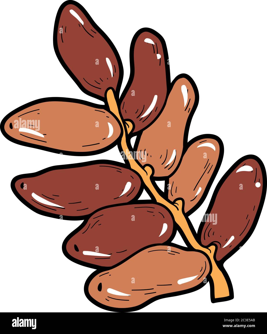 Color image, vector cartoon berry, Dates Stock Vector Image & Art - Alamy