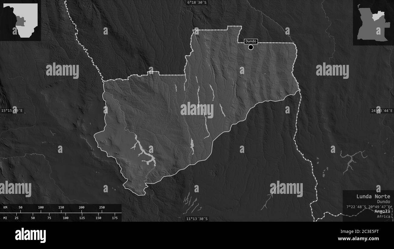 Map of lunda norte hi-res stock photography and images - Alamy