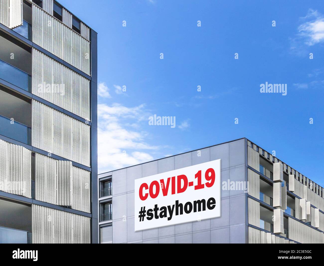 Building with hastag #stayhome Stock Photo - Alamy